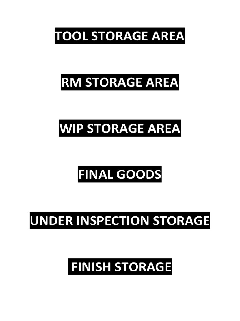 Tool Storage Area | PDF
