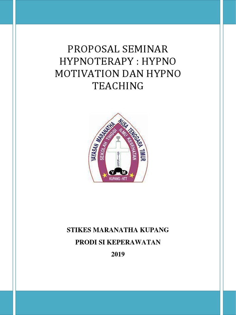 Proposal Seminar Hypnoterapy: Hypno Motivation Dan Hypno Teaching | PDF