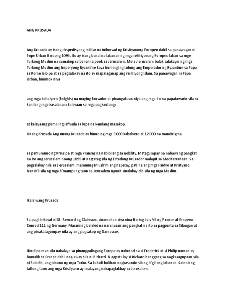 Ang Krusada | PDF
