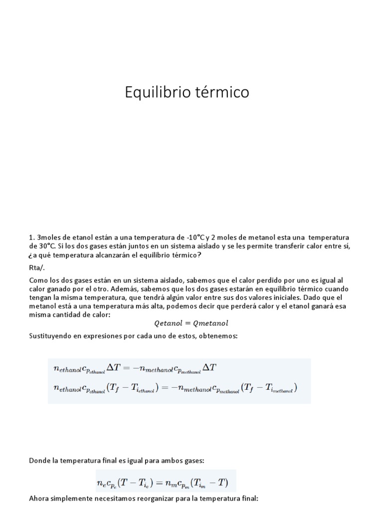 Preguntas | PDF | Temperatura | Calor