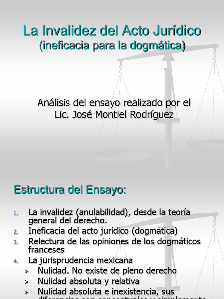Derecho Civil (Acto Jurídico) - Ineficacia - Invalidez 02 | PDF | Instrumento jurídico | Nulo (ley)