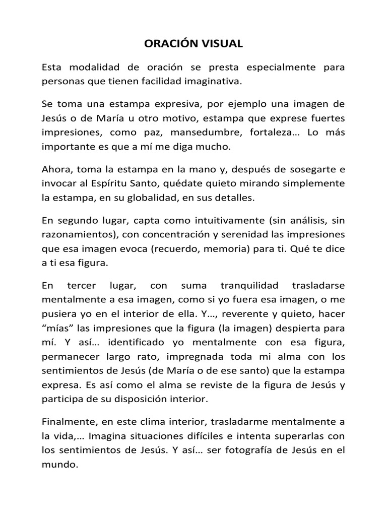 Oración Visual: Conexión Espiritual | PDF