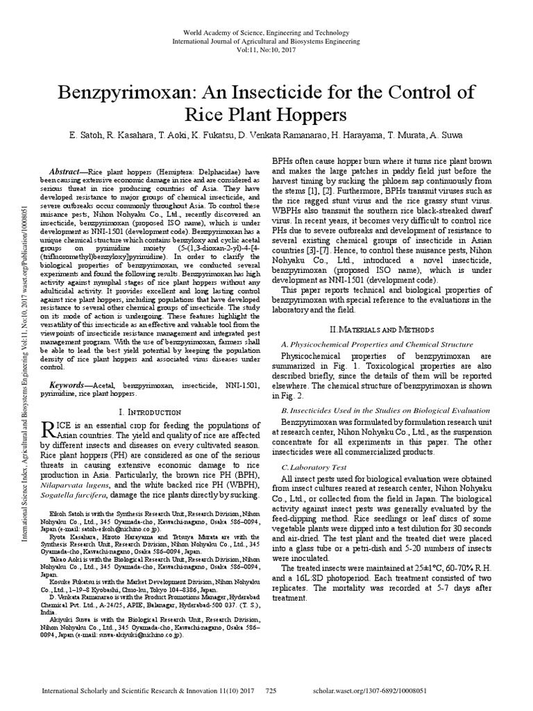 Rice Pest Control Breakthrough | PDF | Insecticide | Rice