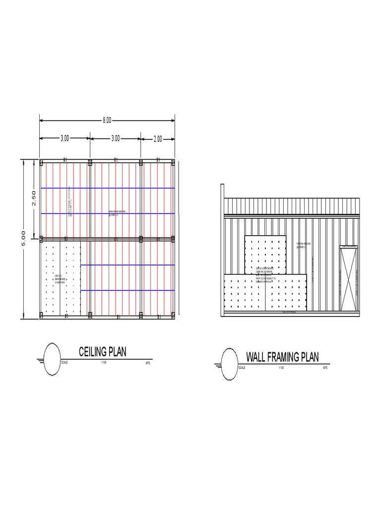Ceiling Plan Wall Framing Plan: C1 C1 C2 C2 B1 B1 B1 | Download Free ...