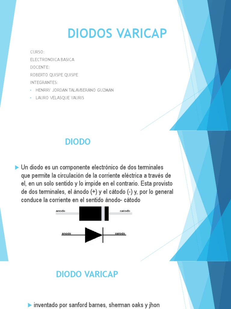 Diodos Varicap: Funcionamiento y Aplicaciones | PDF | Diodo | Condensador