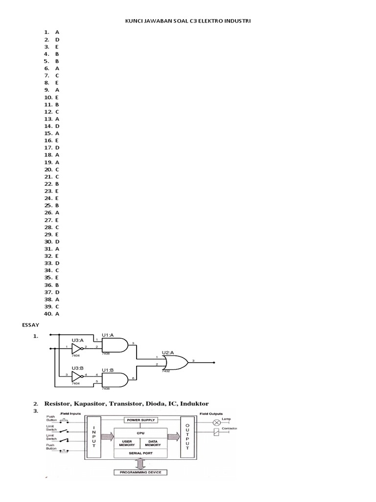 Resistor, Kapasitor, Transistor, Dioda, IC, Induktor: U1:A U3:A | PDF