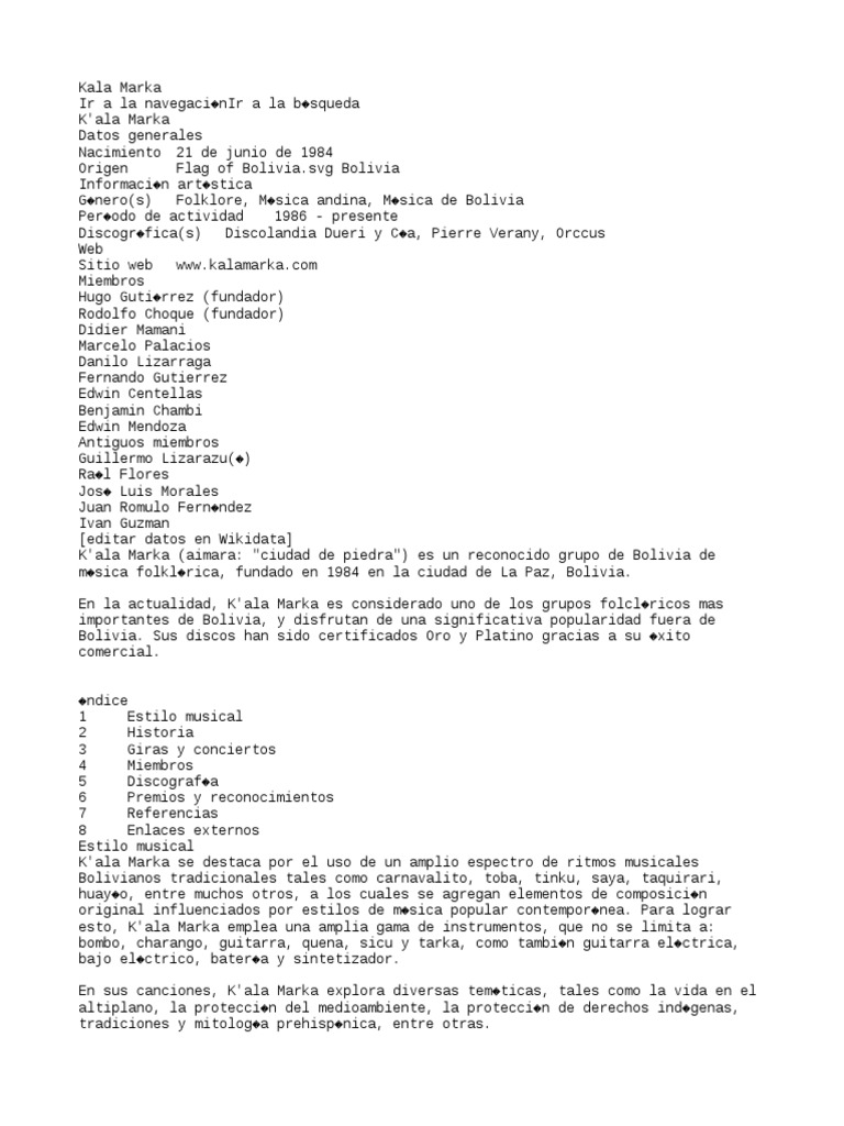 Kala Marka | PDF | Bolivia | Las artes escénicas