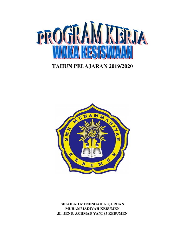 Program Kerja Kesiswaan 2019 2020 | PDF