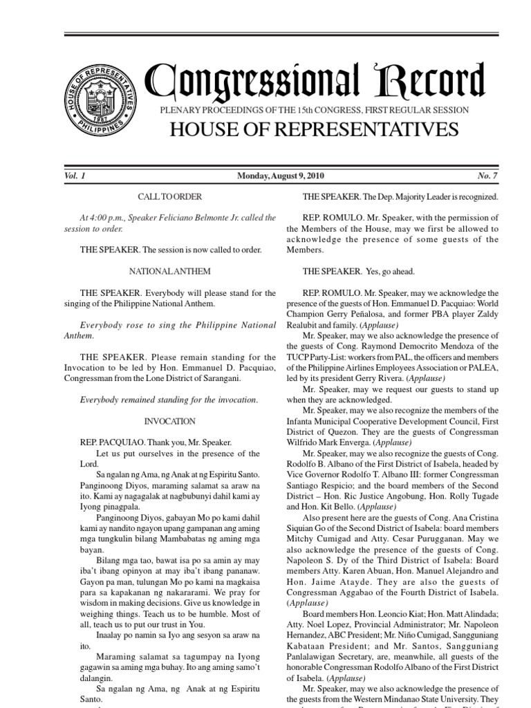 Congressional Record | PDF | Freedom Of Speech | United States House Of ...