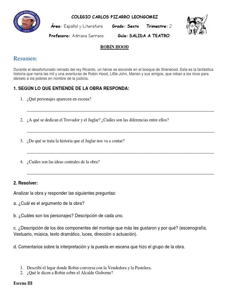 Resumen de la leyenda de Robin Hood | PDF | Robin Hood | Nobleza