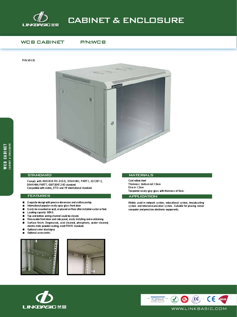 9U Cabinet and Enclosure - Link Basic | PDF | Door | Rolling (Metalworking)