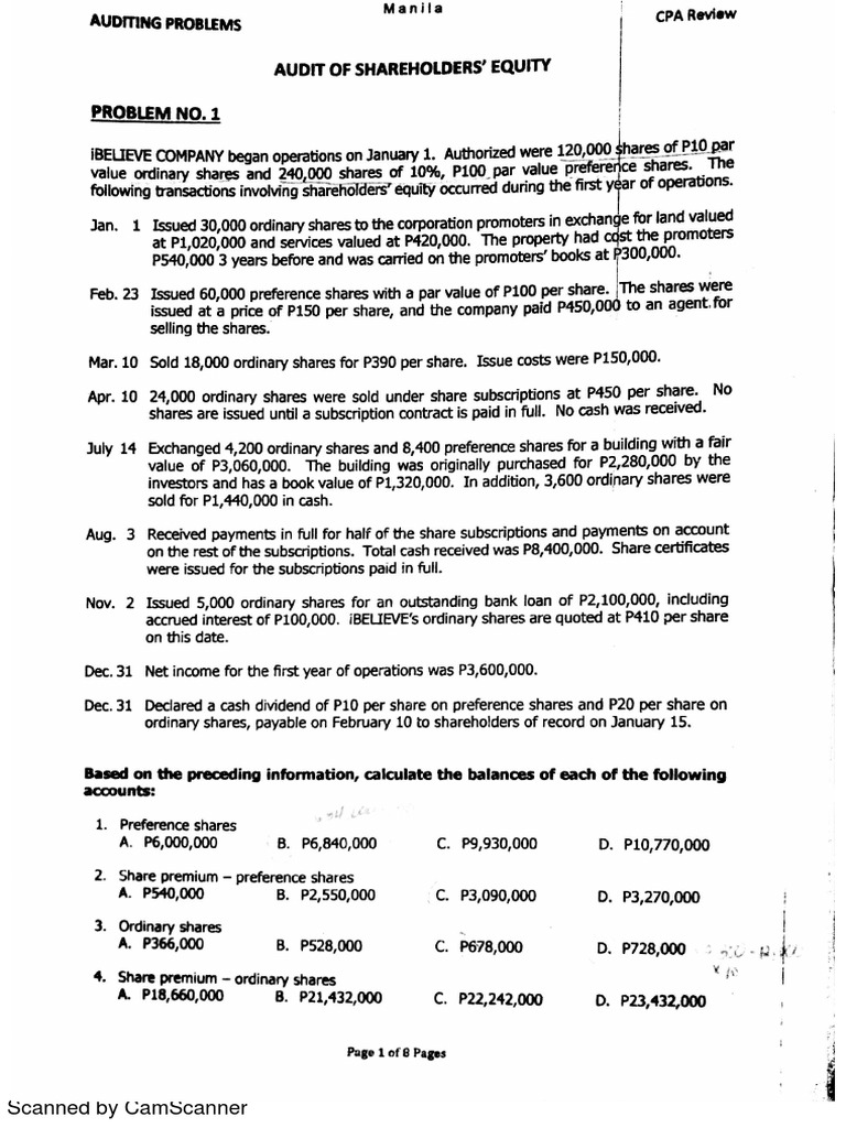 CPAR Reviewer MAY 2019 Auditing Problems | PDF