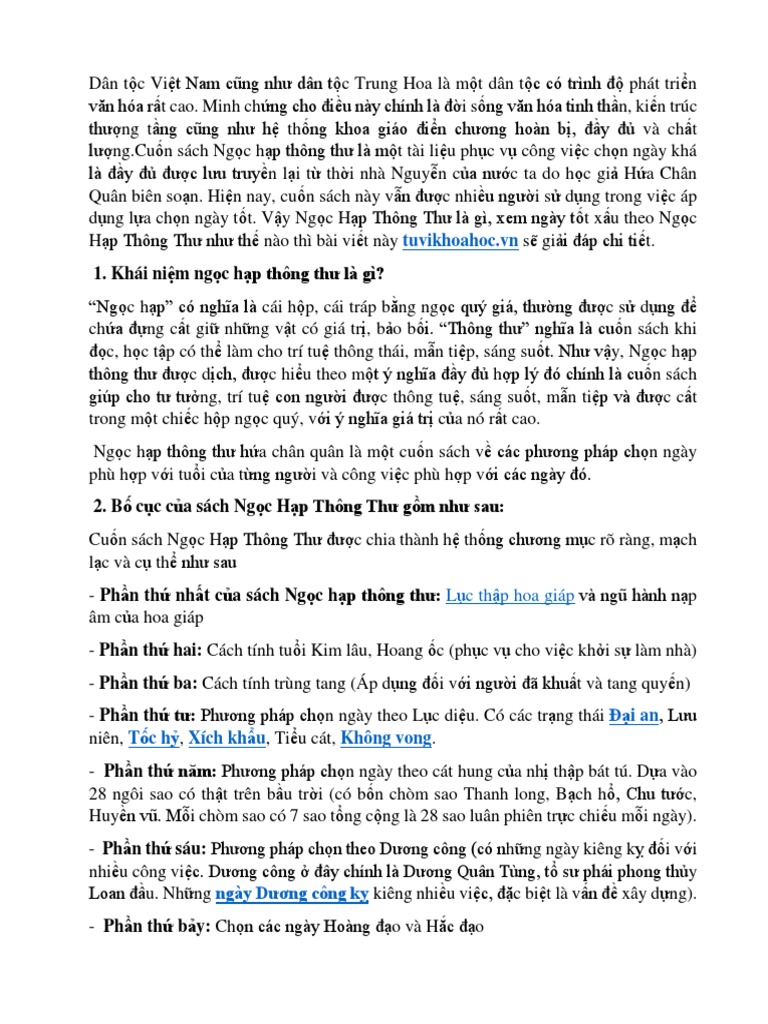 Ngoc Hap Thong Thu | PDF