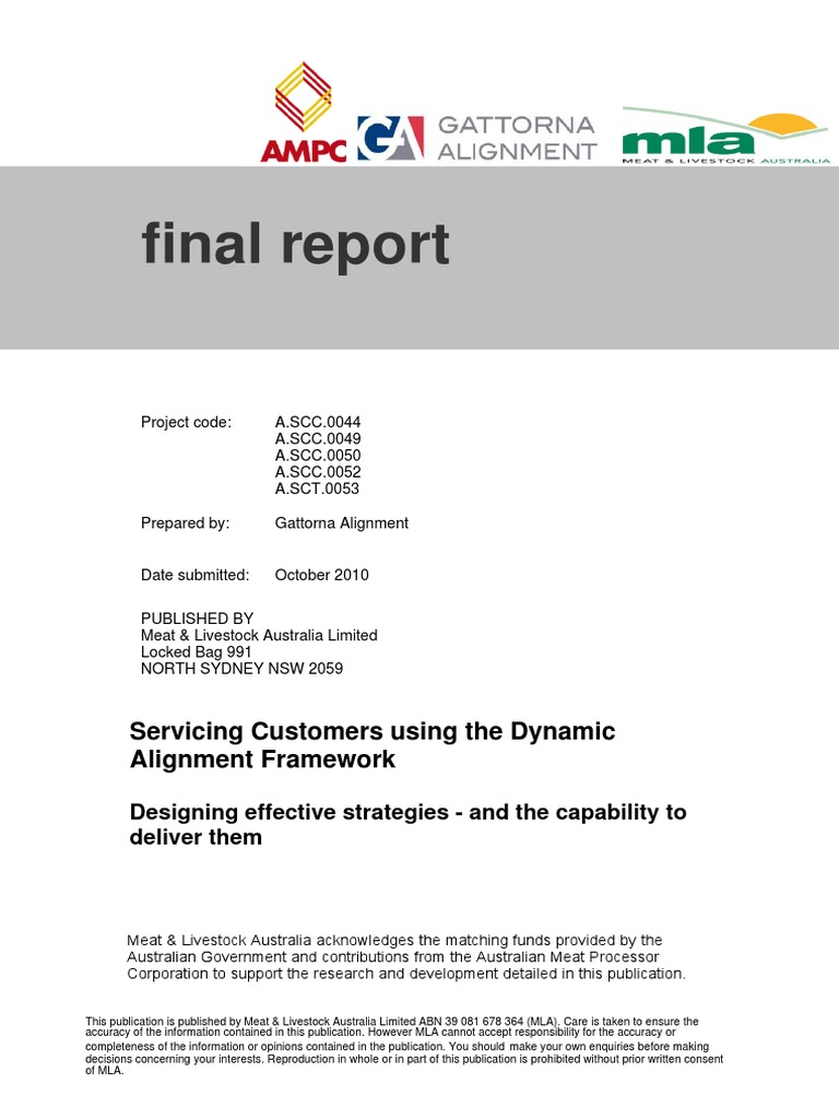 Dynamic Alignment in Meat Industry | PDF | Market Segmentation ...