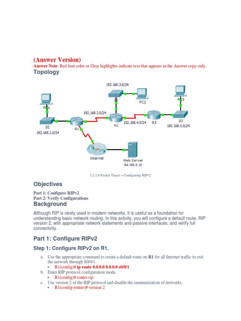 (Answer Version) : Topology | PDF | Router (Computing) | Computer Network