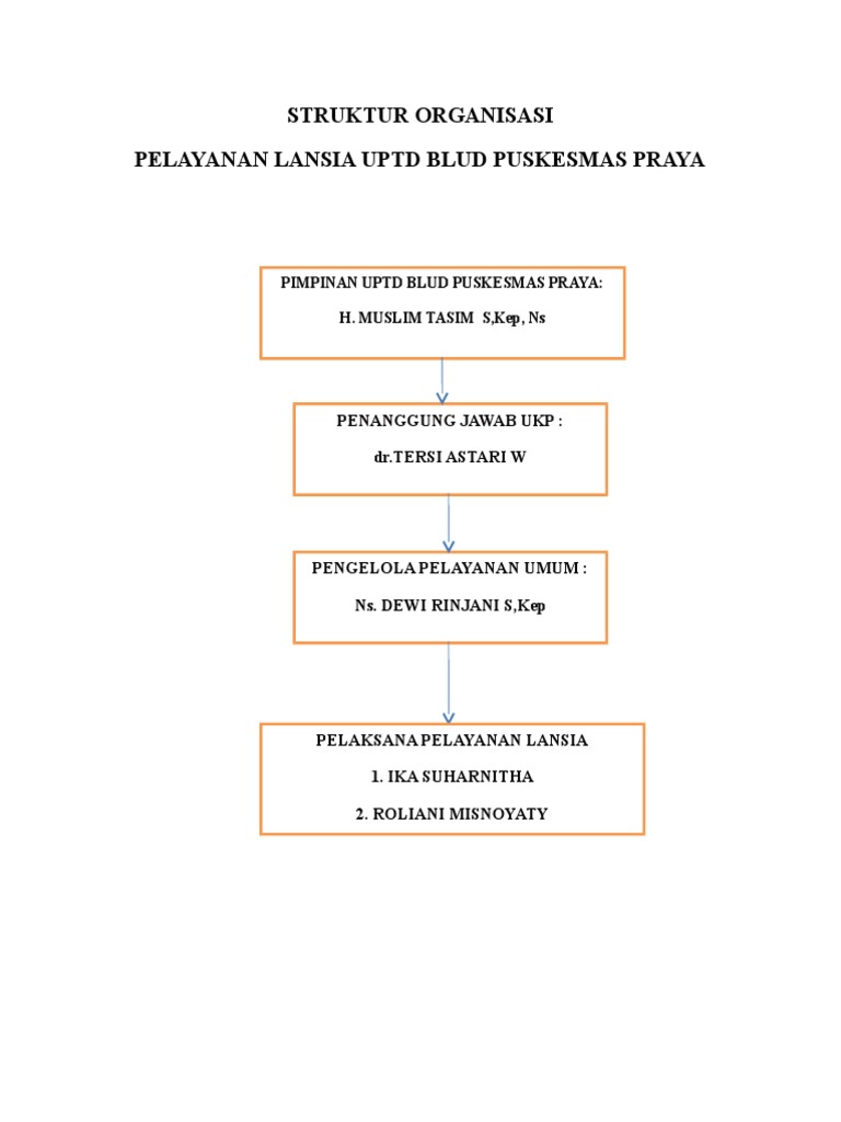 Struktur Organisasi Ruang Lansia | PDF