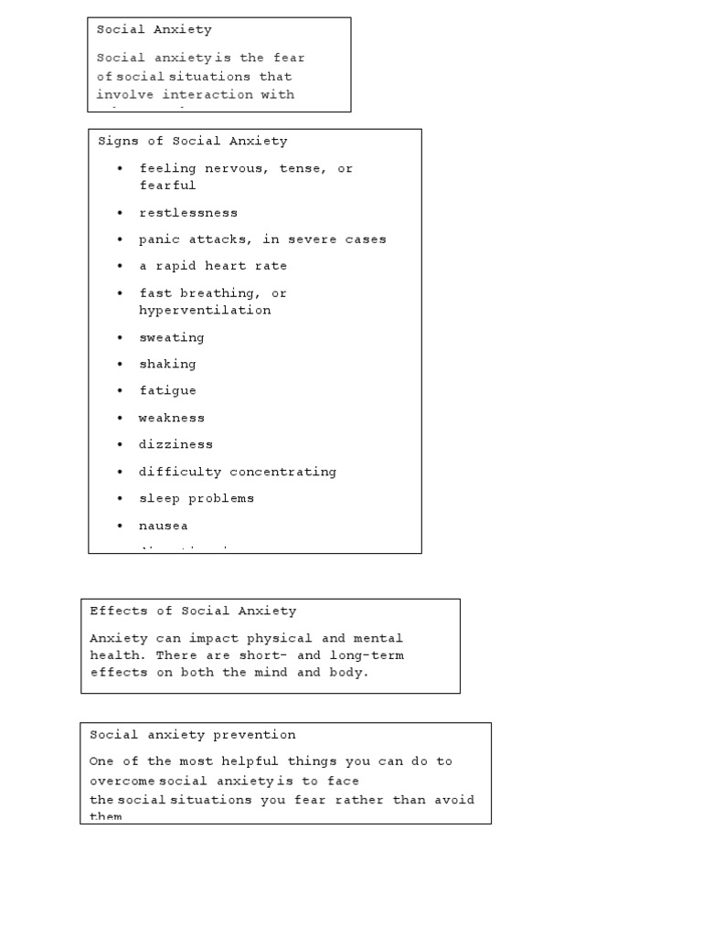 Social Anxiety | PDF