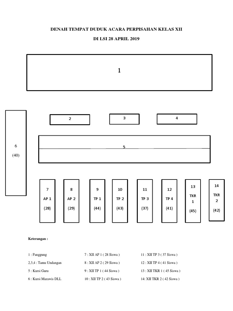 Denah Acara Perpisahan Kelas Xii | PDF