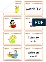 Daily Routine - Vocabulary With Pictures | PDF