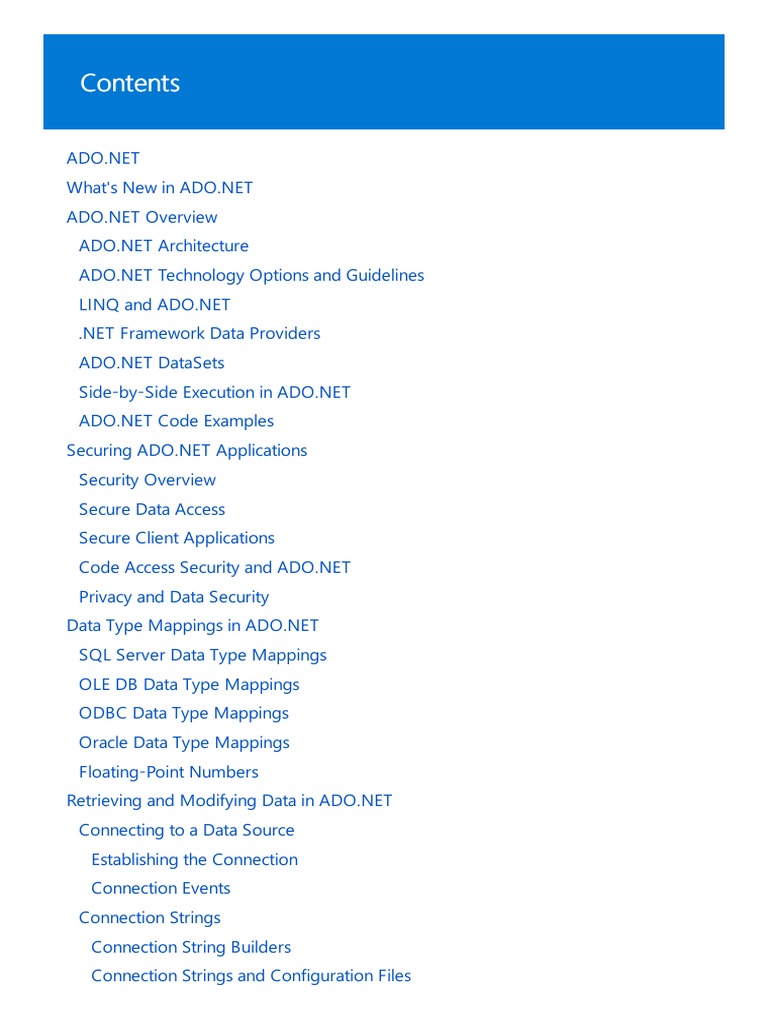 ADO.Net | PDF | Language Integrated Query | Entity Framework