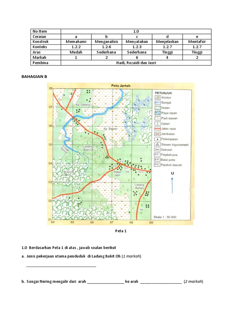 Bahagian B (Peta Topo) | PDF