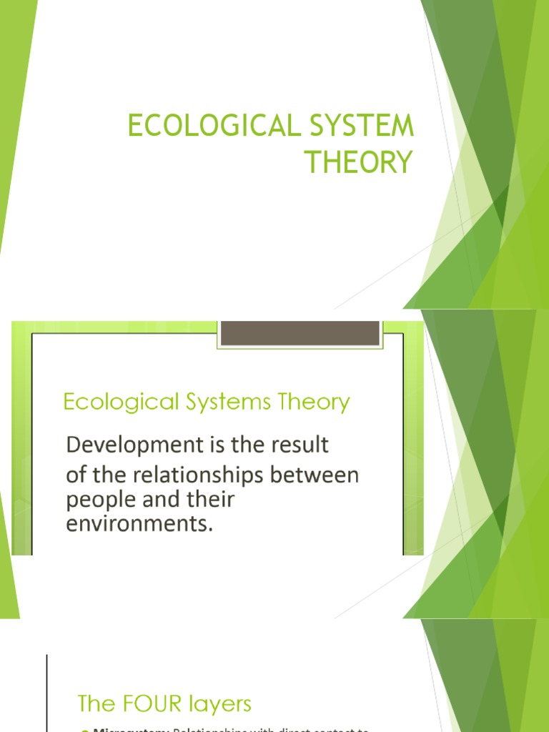 Ecological System Theory | PDF