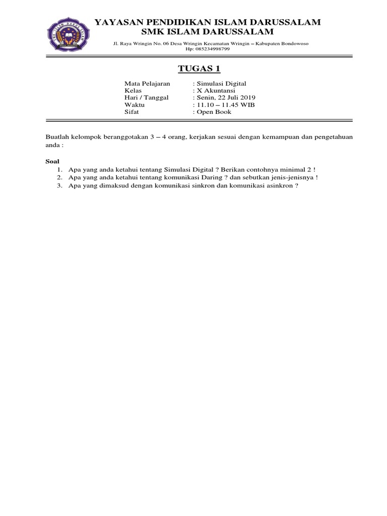 Soal SMK Simdig Dan Spreadsheet | PDF