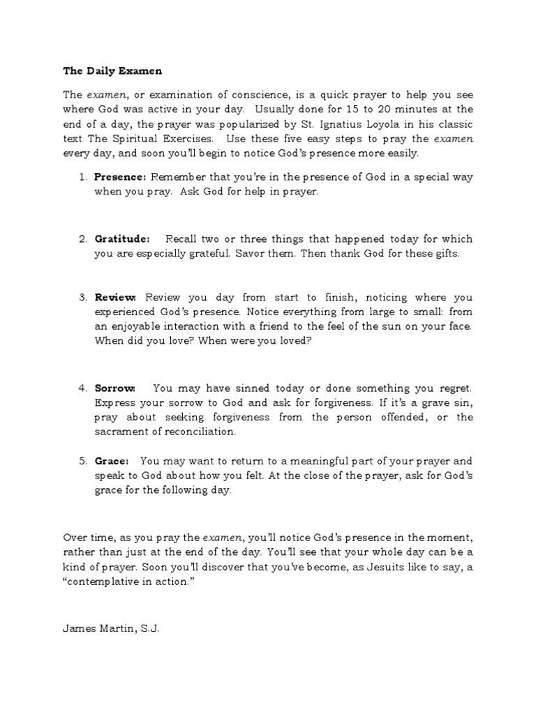 The Daily Examen | PDF