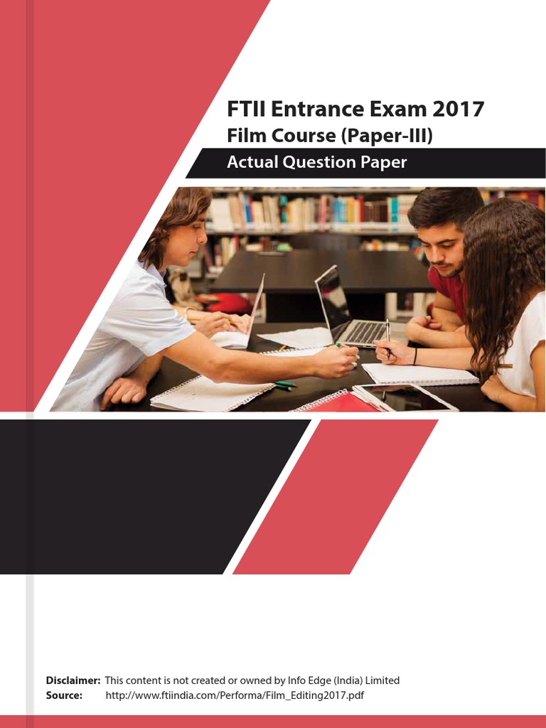 FTII Entrance Exam 2017: Film Course (Paper-III) | PDF