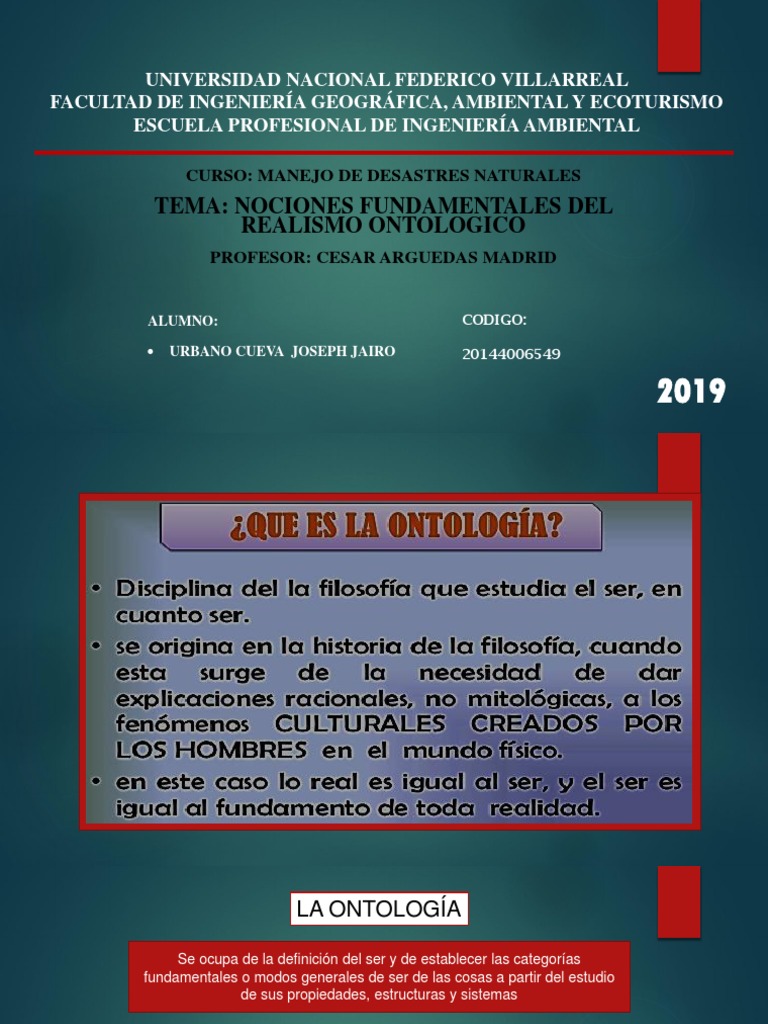 Nociones de El Realismo Ontologico | PDF | Realismo filosófico | Ontología