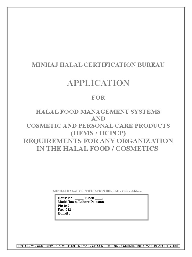 Application Halal Certification | PDF | Foods | Warehouse