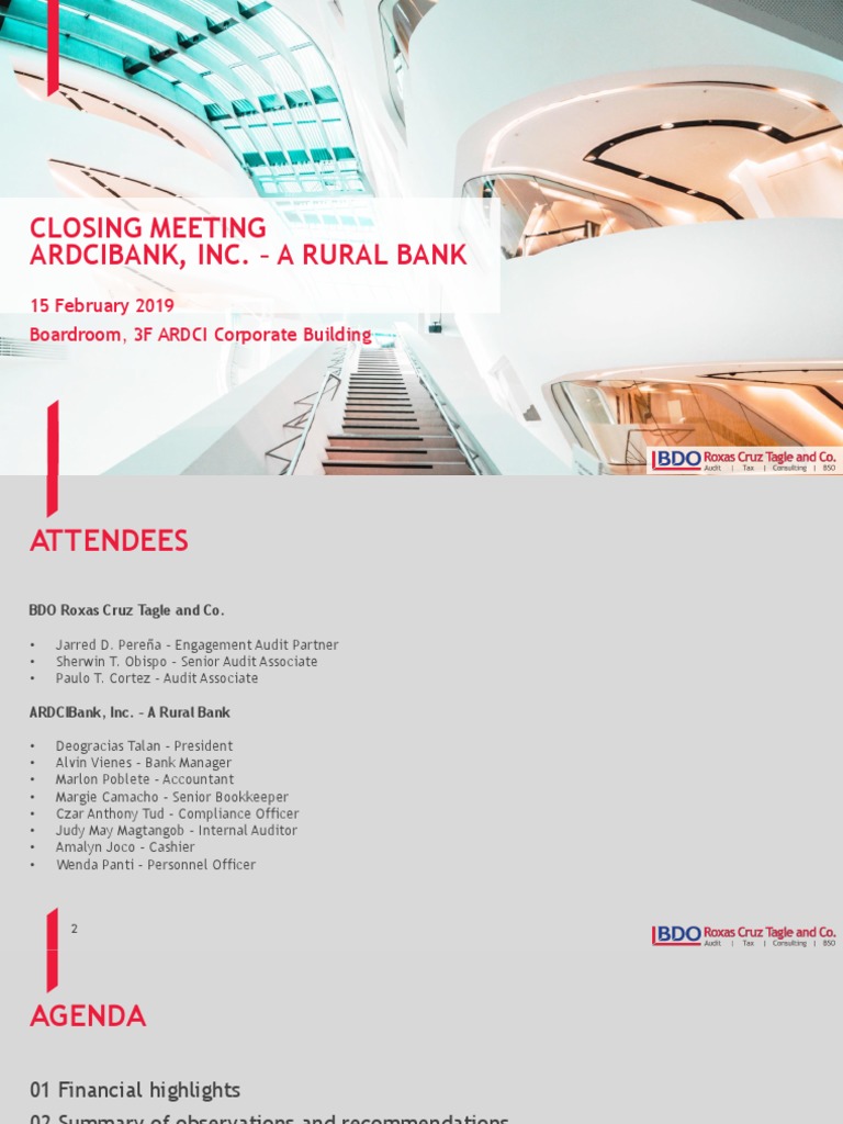 BDO-Roxas-Cruz-Tagle ABI 2018 Year-End Report - Final | PDF | Debits And Credits | Financial ...