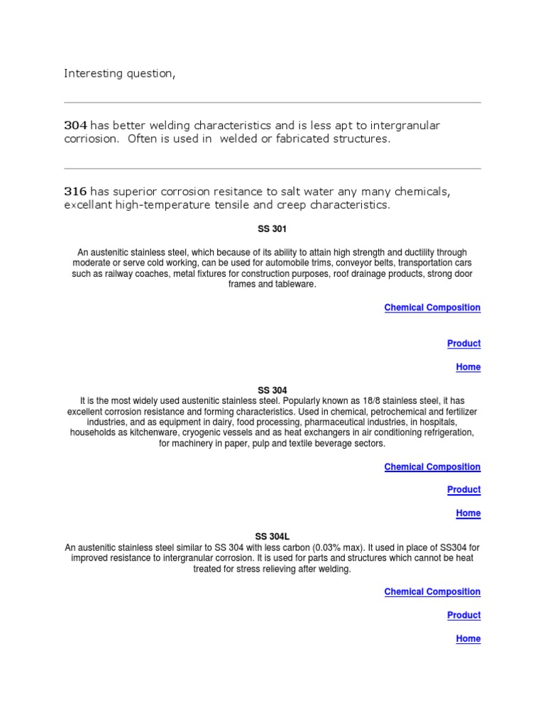 Stainless Steel Grades and Applications | PDF | Stainless Steel | Steel