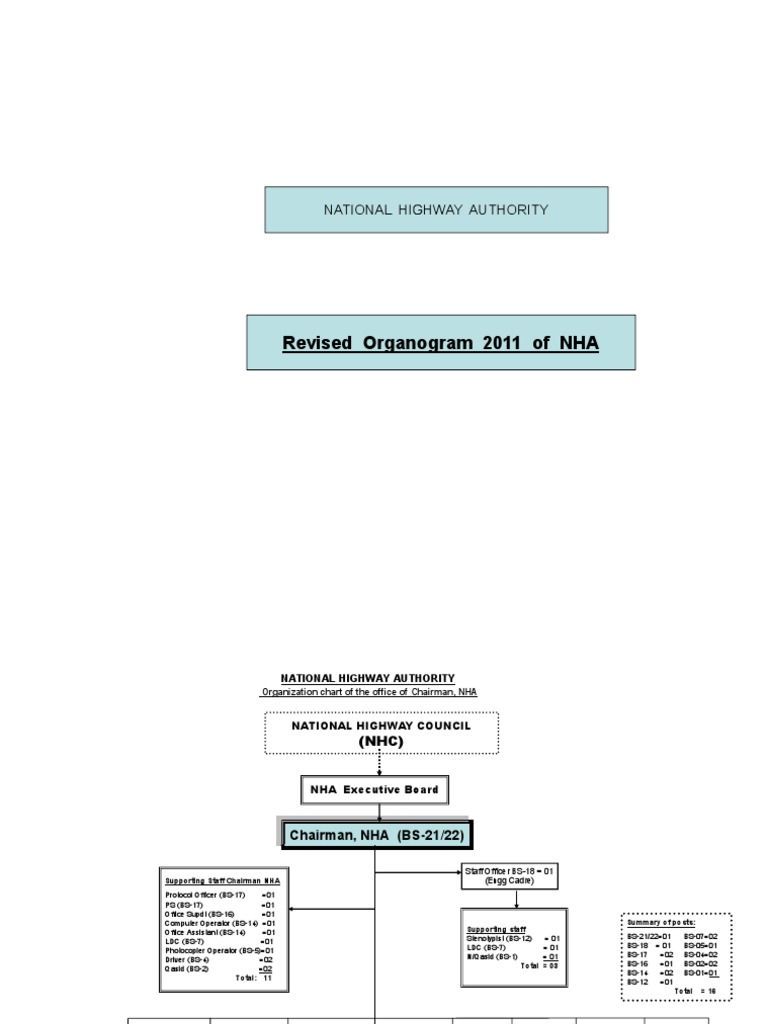 NHA Organizational Chart 2011 | PDF | Office Work | Economic Sectors