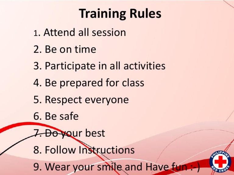 Training Rules and 7 Fundamental Principles | PDF