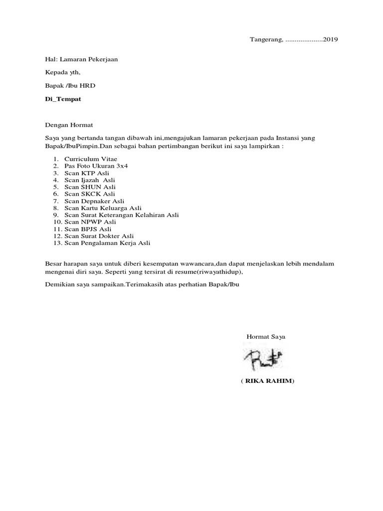 Cv. Rika Rahim | PDF