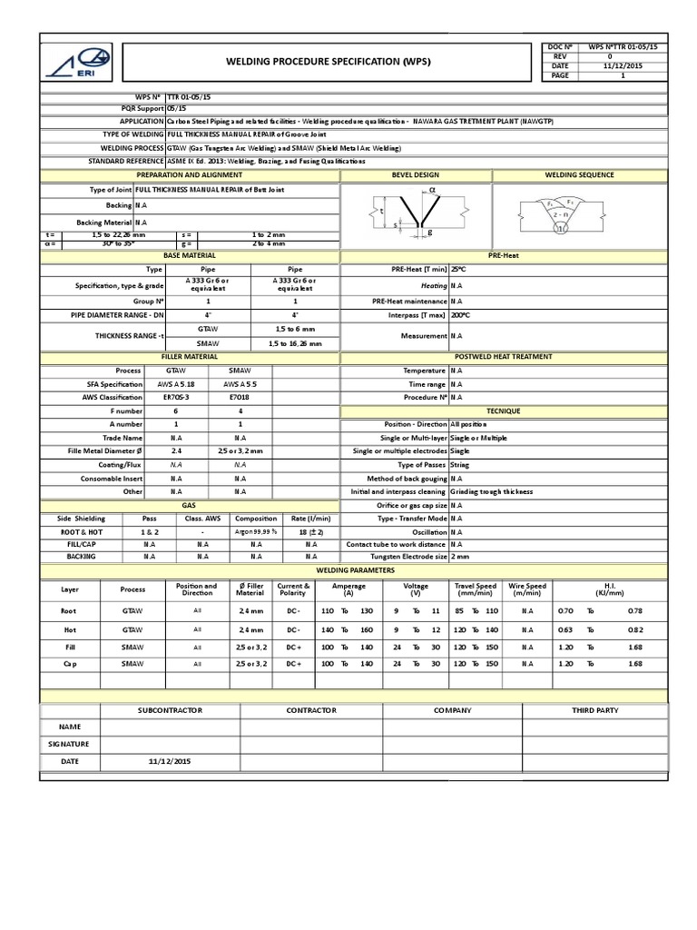 Wps Repair Wor | PDF | Welding | Construction