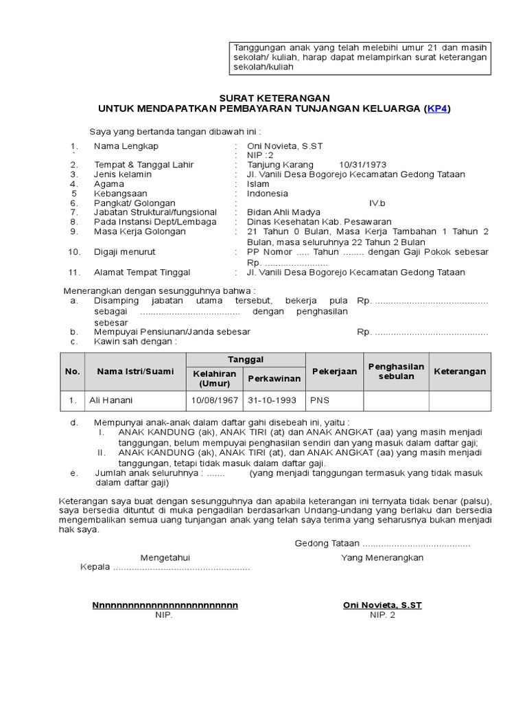 2 - Cetak KP4 PNS | PDF