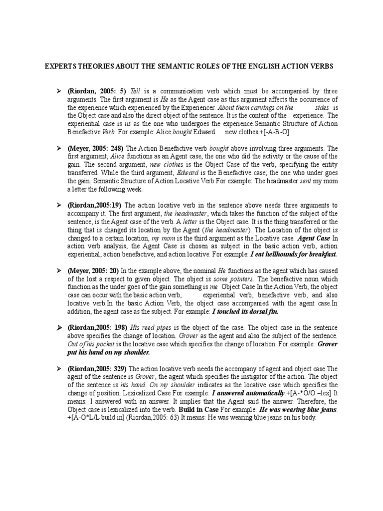 Expert Theory | PDF | Object (Grammar) | Verb