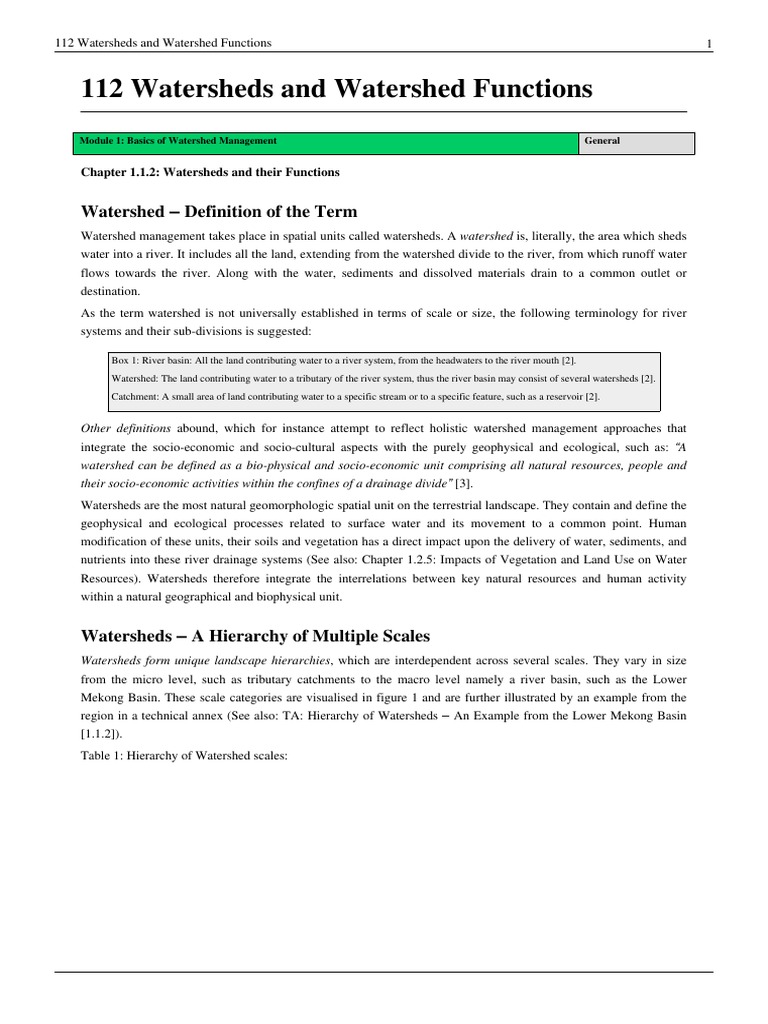 Understanding Watershed Functions | PDF | Drainage Basin | River