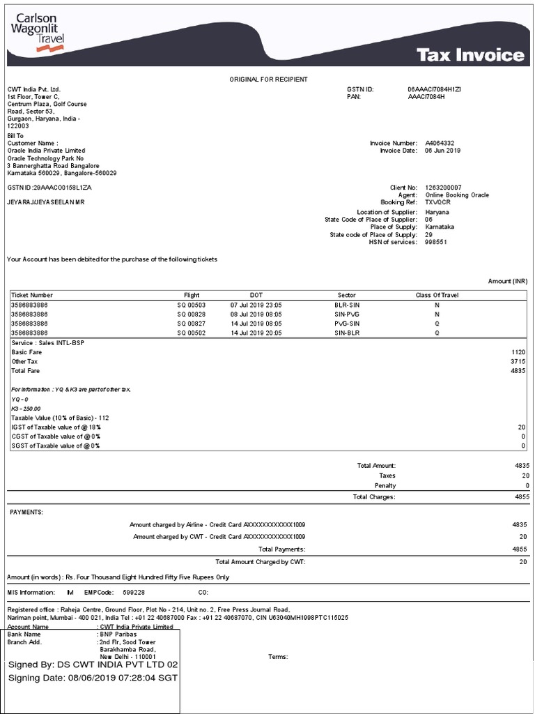 CTW Charges | PDF | Invoice | Payments