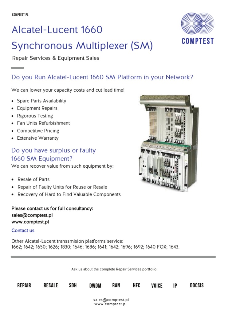 Alcatel - Lucent 1660 | PDF | Physical Layer Protocols ...