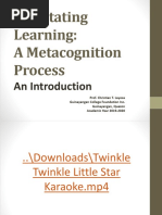Module 1 in Facilitating Learner-Centered Teaching1 | PDF | Learning | Metacognition
