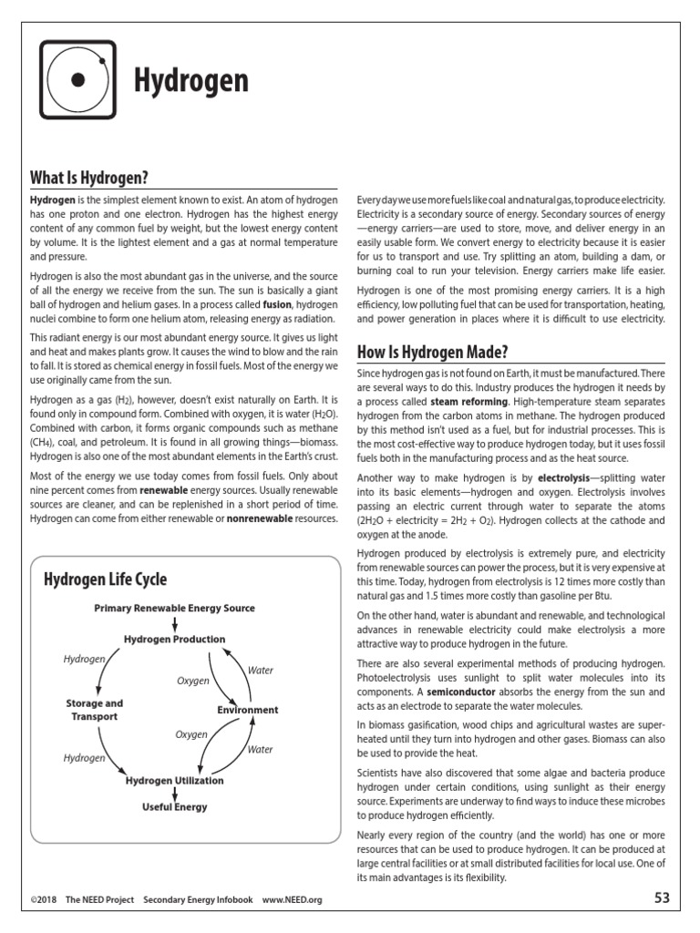 Hydrogen S | PDF | Hydrogen | Fuel Cell