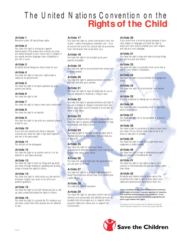 Uncrc Child Friendly Version PDF | PDF | Rights | Children's Rights
