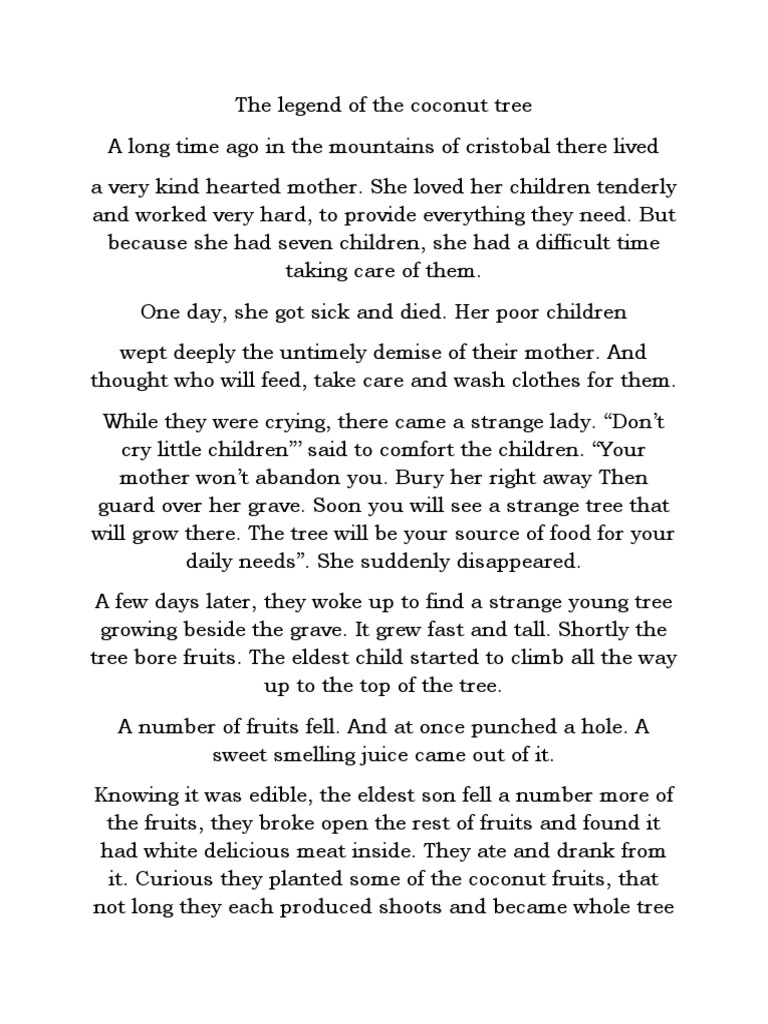The Legend of the Coconut Tree: How a Mother's Love Provided Sustenance ...