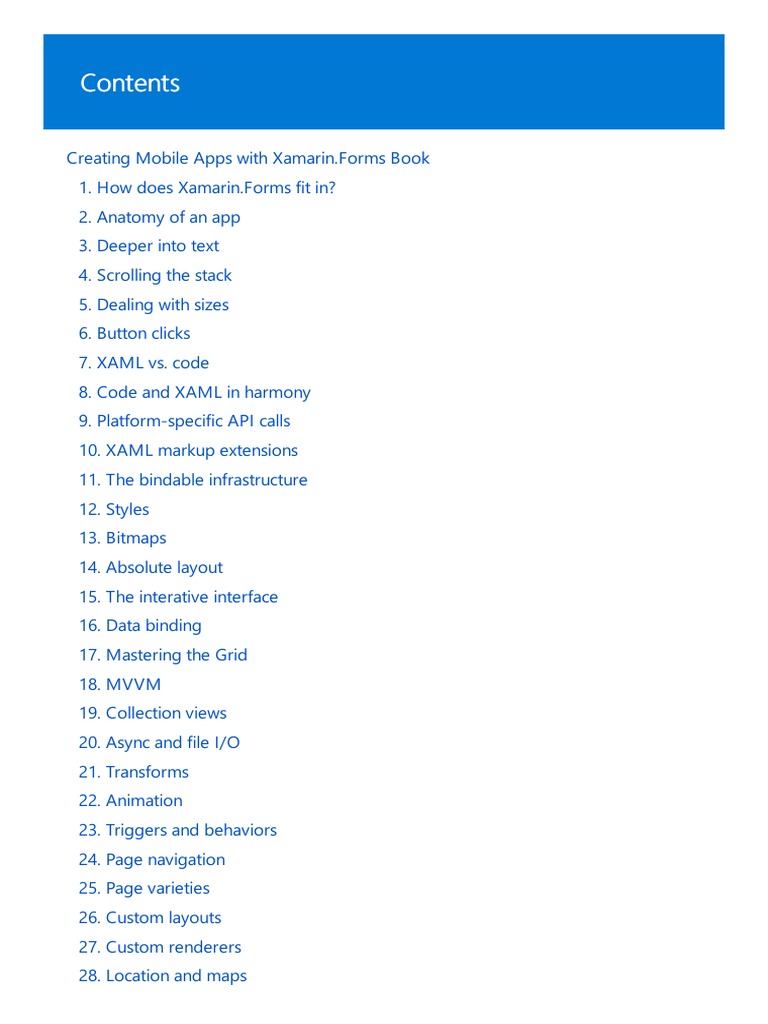 Creating Mobile Apps With Xamarin - Forms | PDF | Xamarin | Extensible Application Markup Language