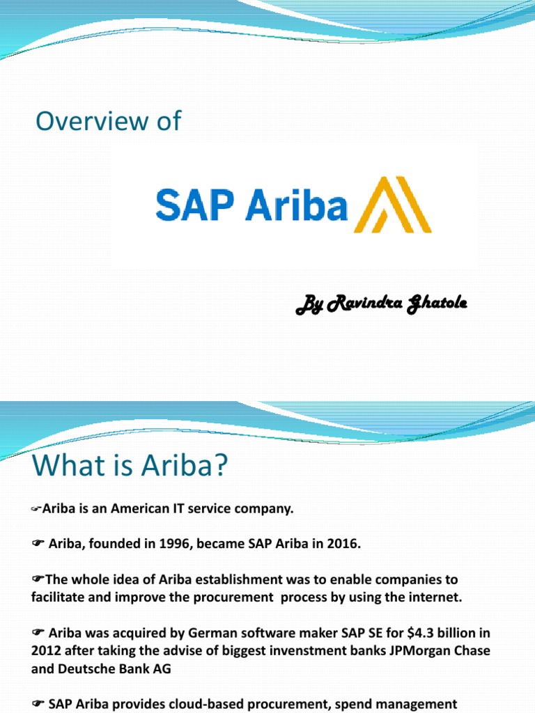 Ariba PDF | PDF | Supply Chain | Procurement