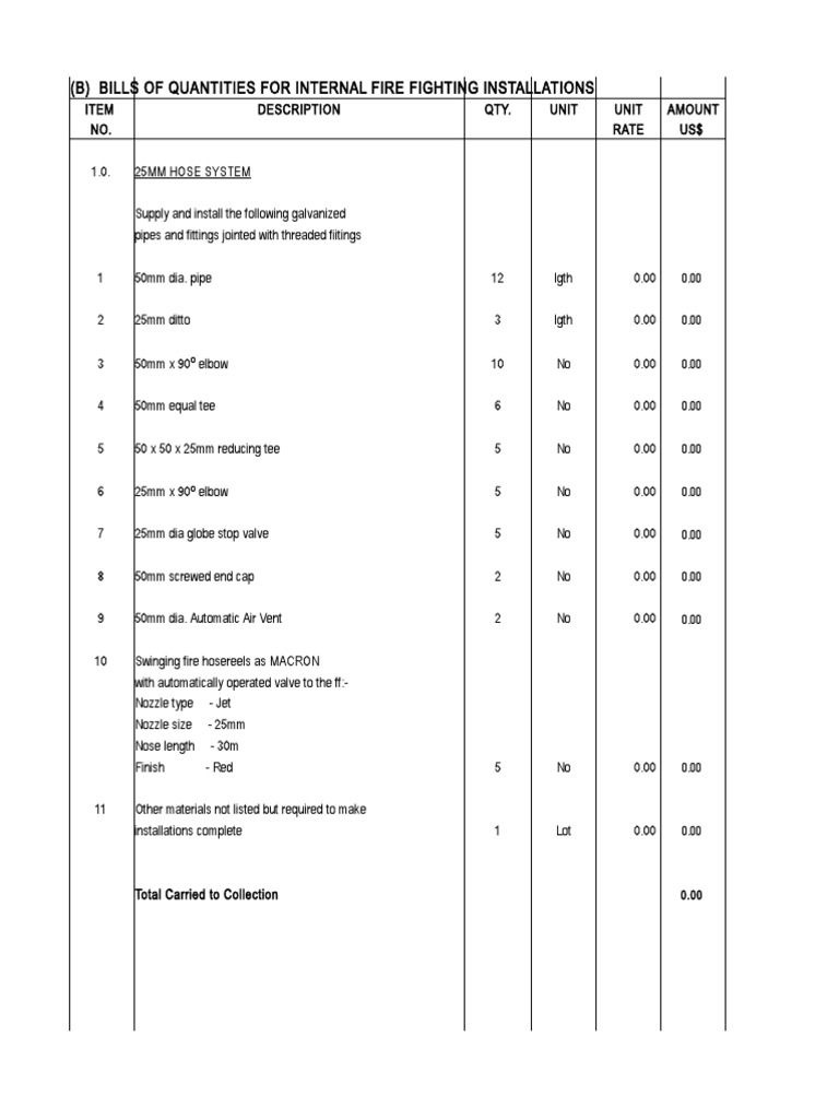 Fire Boq | PDF | Machines | Manufactured Goods
