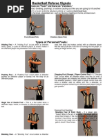FIBA Basketball Referee Hand Signals Guide | PDF | Hand | Referee